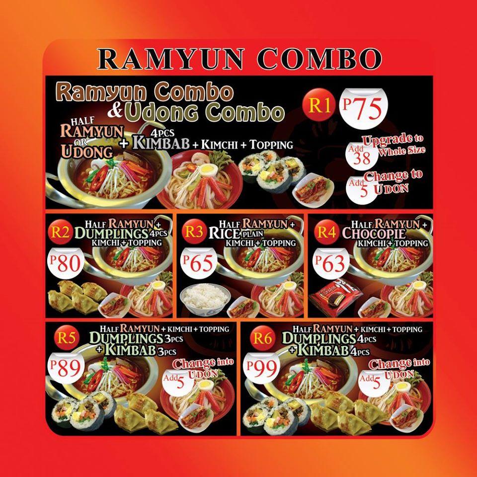 Carta del restaurante Mr.RAMYUN 미스터 라면, Baguio