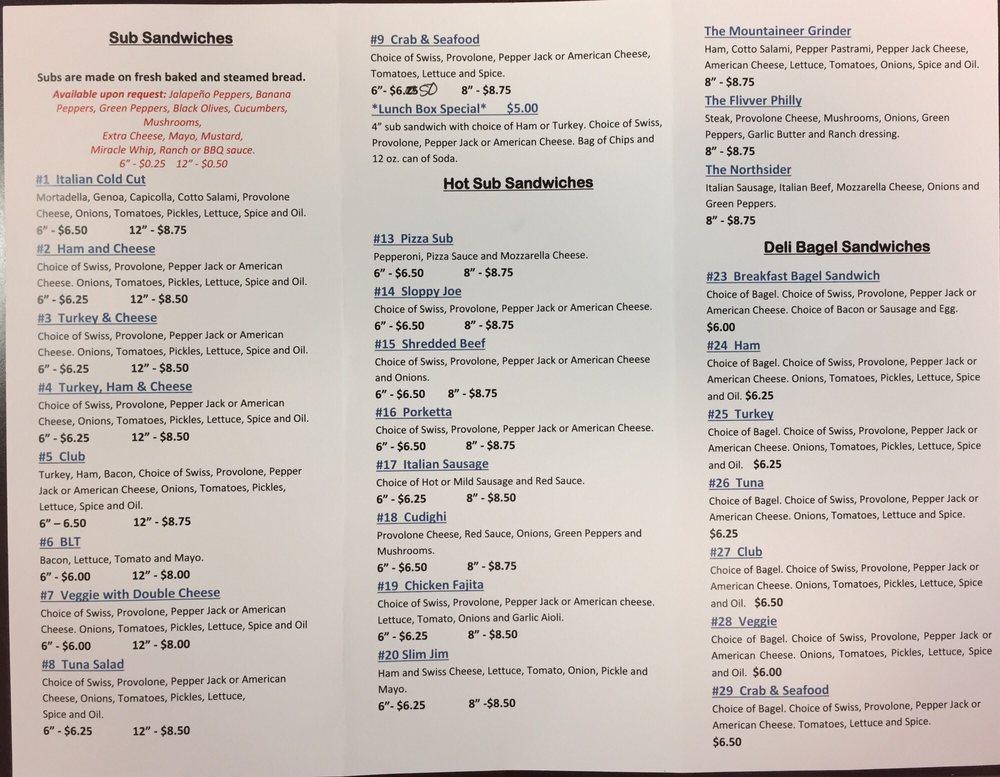 Menu at Superior Bagel & Sub Shop LLC. restaurant, Iron Mountain