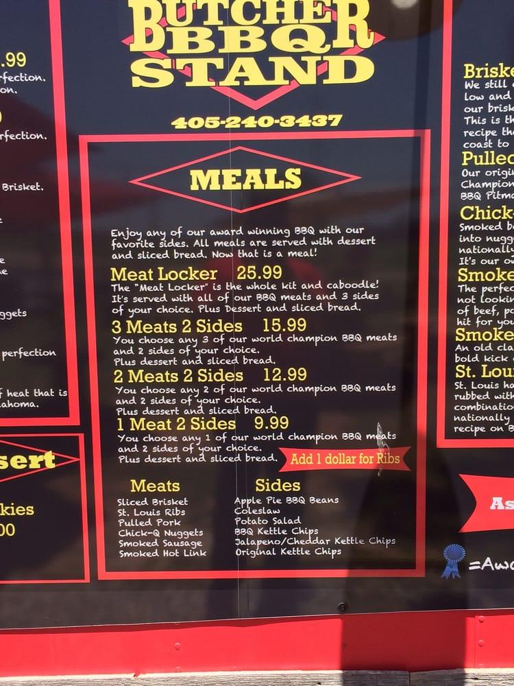 Menu at The Butcher BBQ Stand, Wellston, OK-66