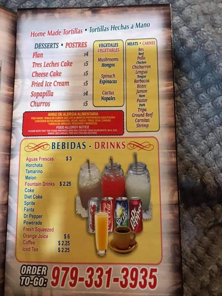 Menu at Don Jose Mexican Restaurant, Angleton