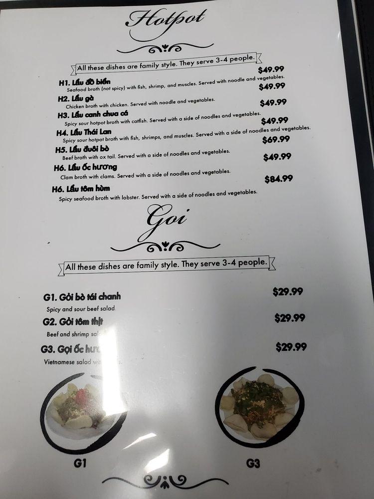 Carta de Fantasy Club & Restaurant, Garland