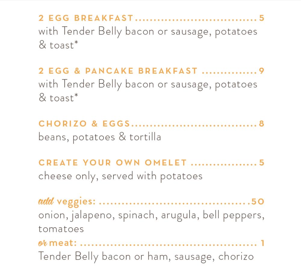 Menu at The Joy Bus Diner restaurant, Phoenix