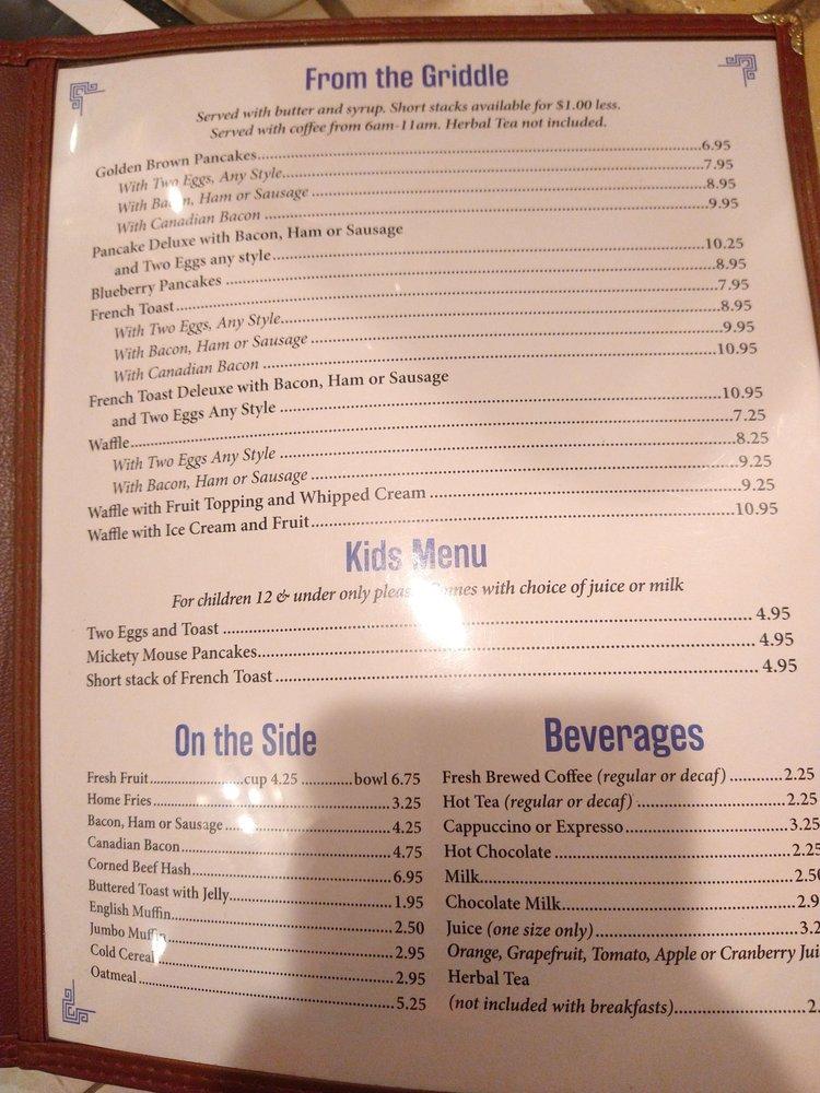 Menu at The Union Diner restaurant, Endwell