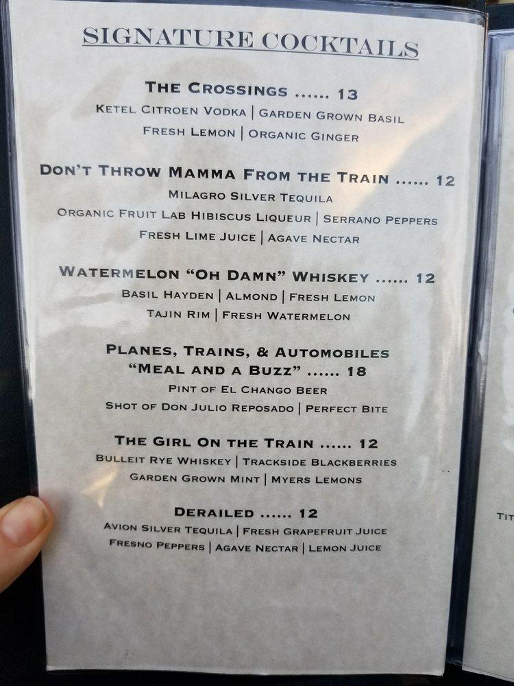 Menu at Trevor's at the Tracks pub & bar, San Juan Capistrano