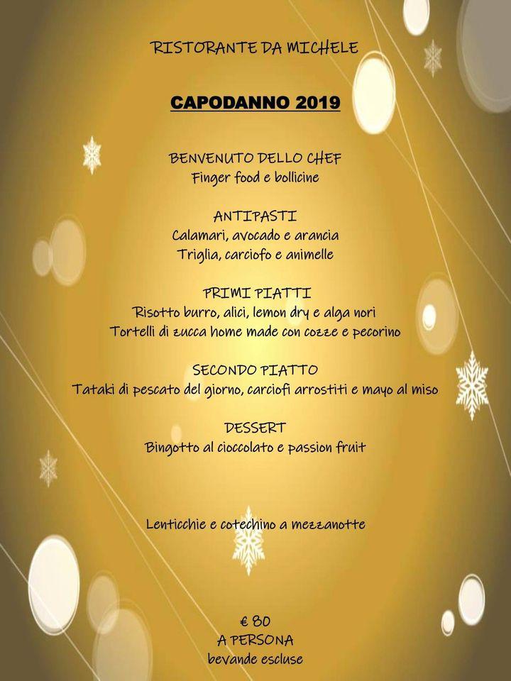Menu da Ristorante da Michele, Roma, Via Tiberio Imperatore