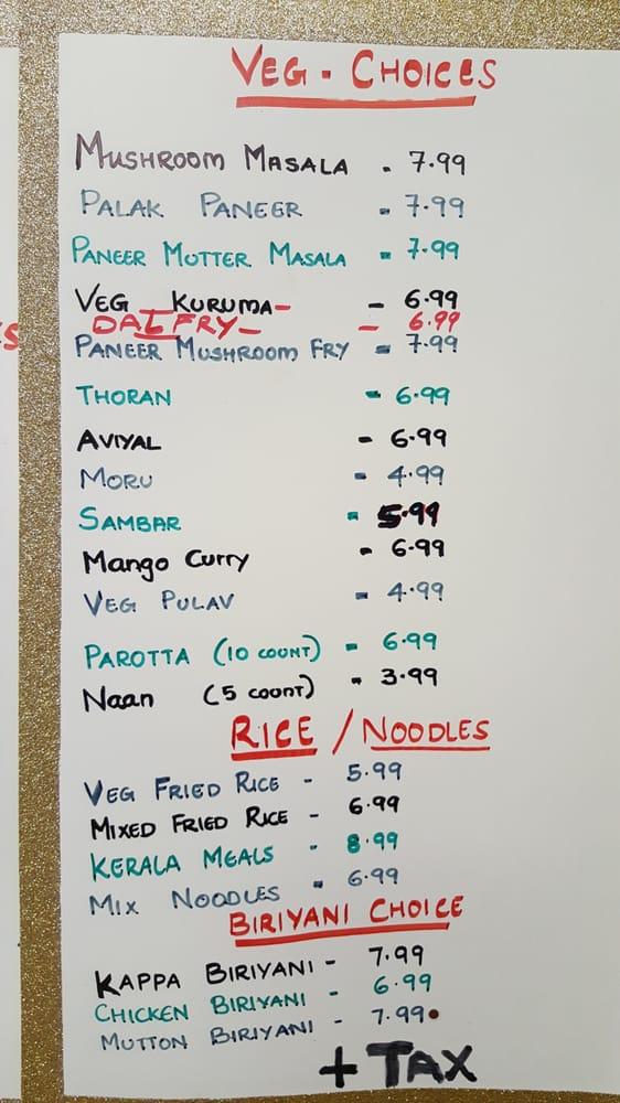 Menu at Grand Indian Kitchen restaurant, Missouri City, Hwy 6
