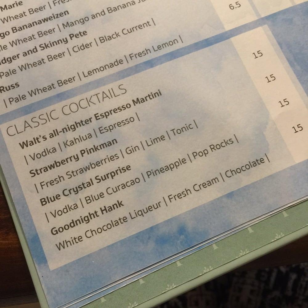 Menu at Heisenberg Haus restaurant, Ipswich
