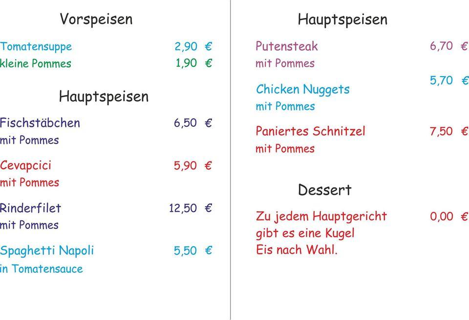 Menu at Restaurant Mediterran, Mülheim