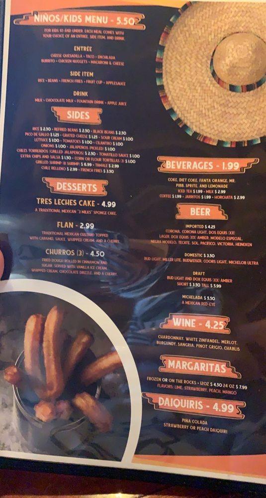 Menu at Taco Wagon restaurant, Appomattox, 177 Old Courthouse Rd