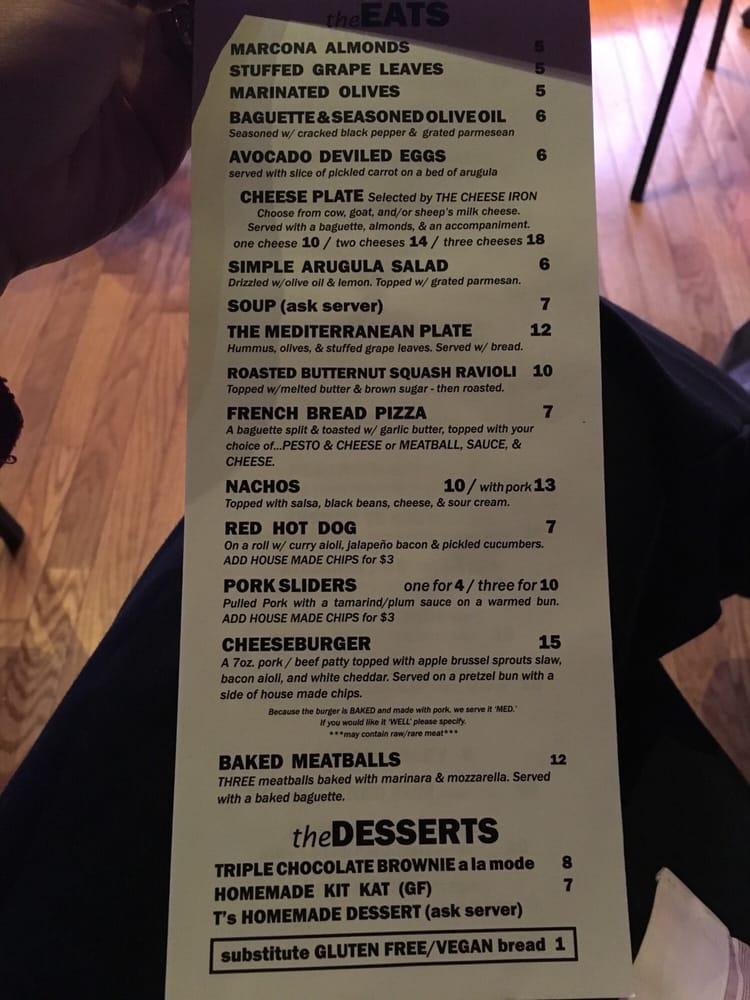 Menu at Blue Portland Maine pub & bar, Portland, 650 Congress St # A