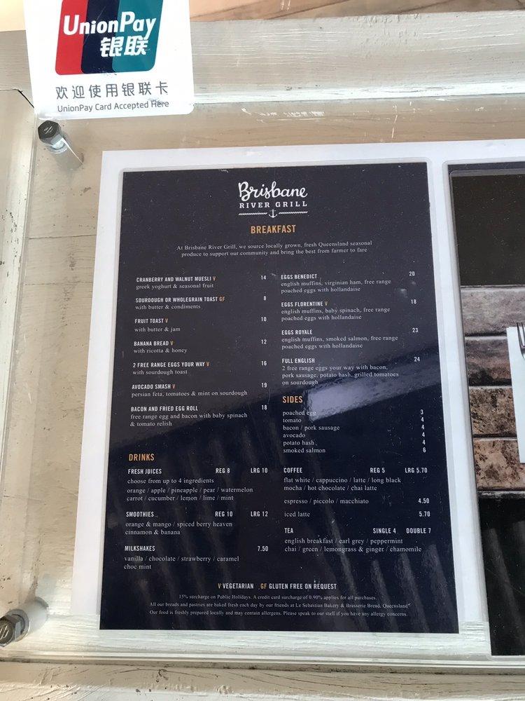 Menu at Brisbane River Grill pub & bar, Brisbane Airport, Brisbane ...