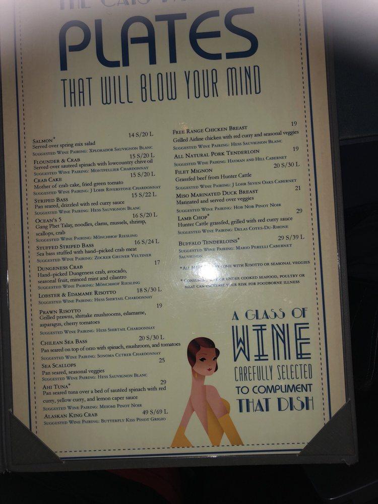 Menu at Chive Sea Bar and Lounge, Savannah