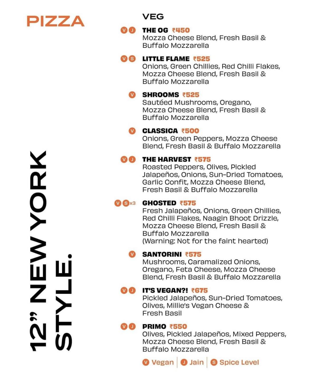 Menu at Aglio - Pizzeria and Deli (Formerly Mozza), Mumbai, Block No ...