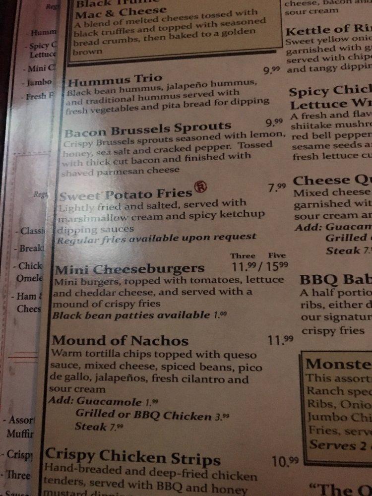 Menu at Saddle Ranch Chop House pub & bar, West Hollywood, Sunset Blvd