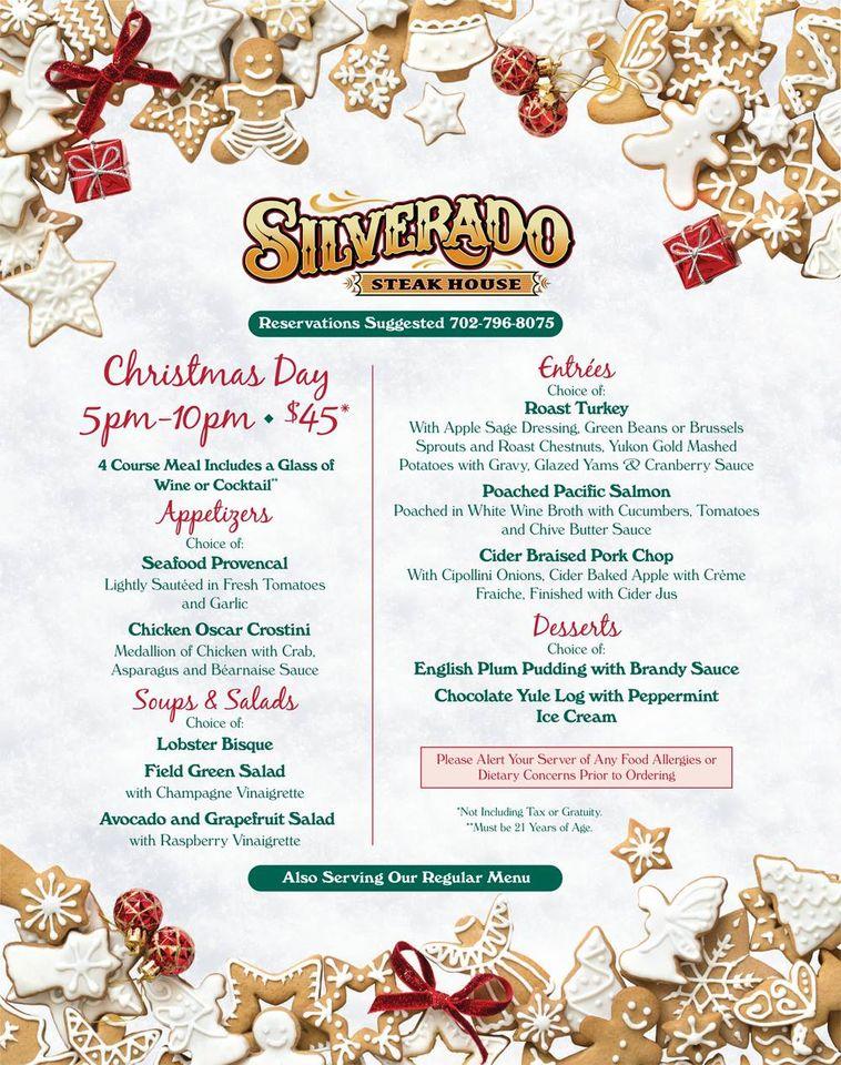 Menu at Silverado Steak House pub & bar, Las Vegas, Las Vegas Blvd S
