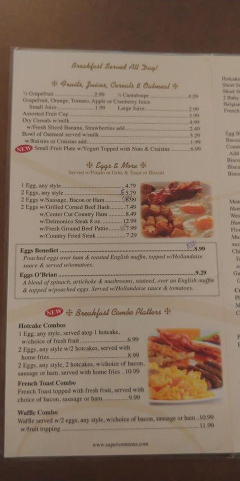 Menu at Warwick Restaurant, Newport News