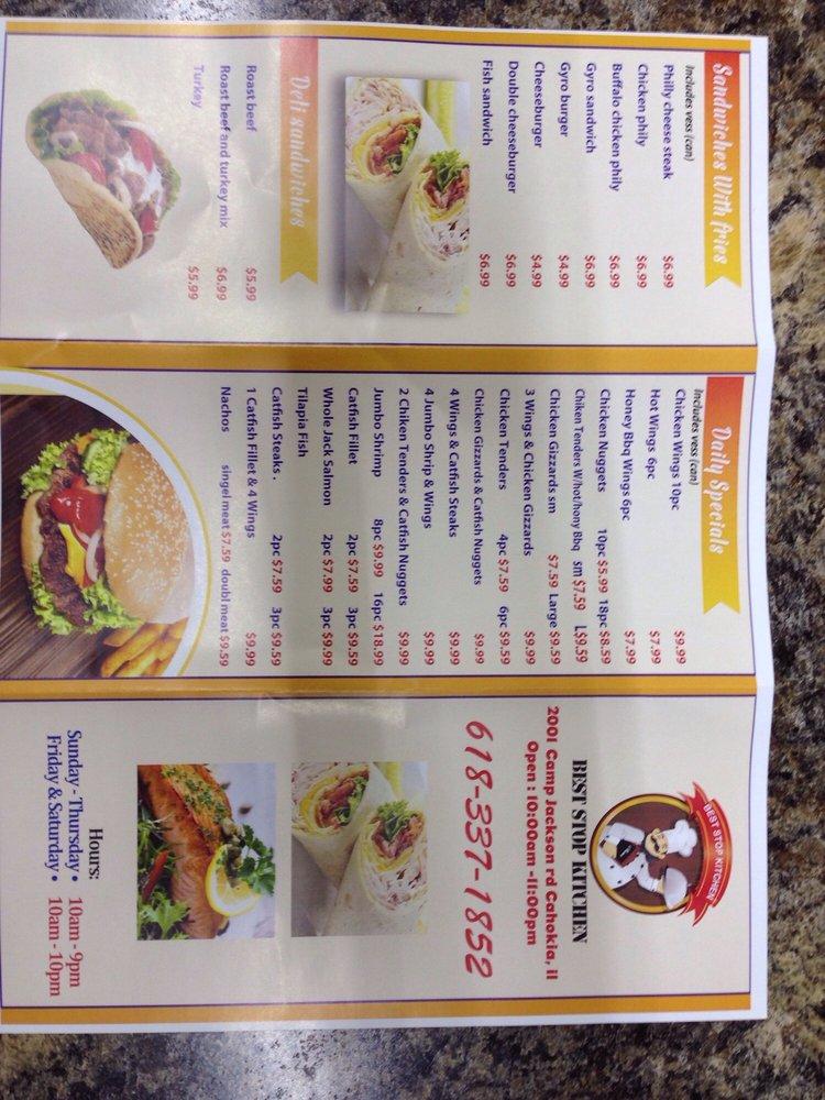 Menu at Best Stop Kitchen & Beauty fast food, Cahokia