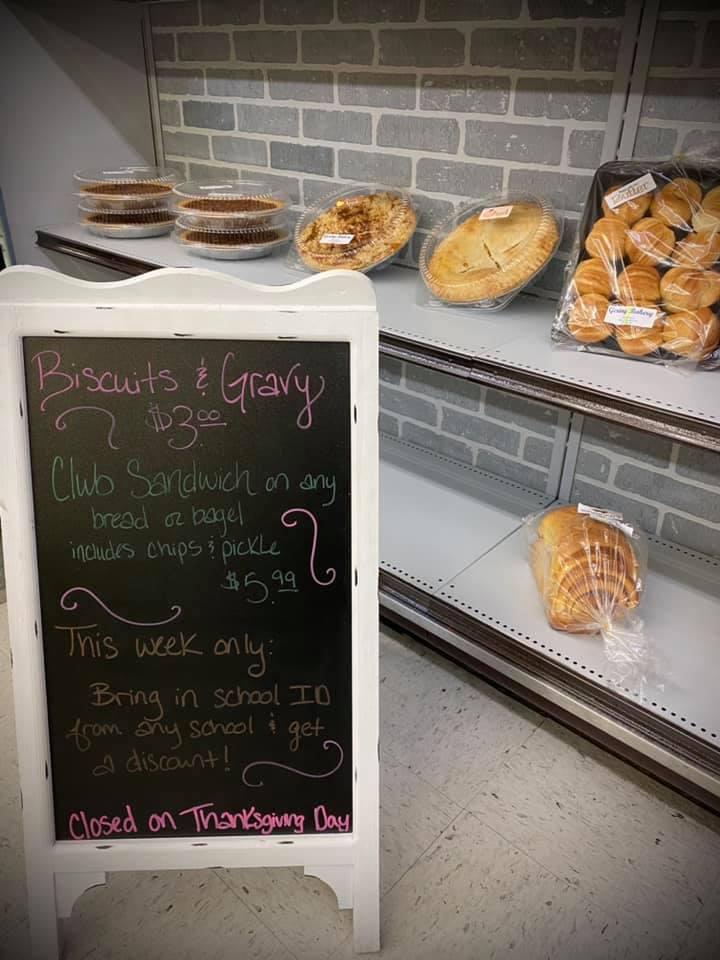 Menu at Bluffs Bakery, Scottsbluff
