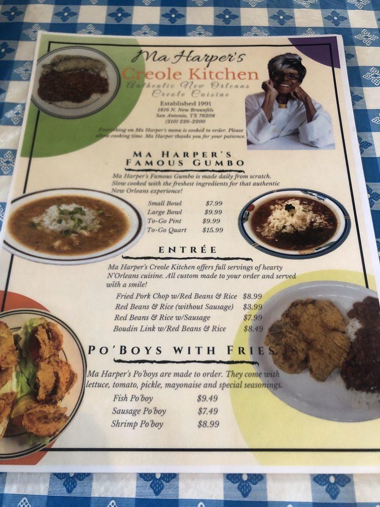 Menu at Ma Harper's Creole Kitchen desserts, San Antonio