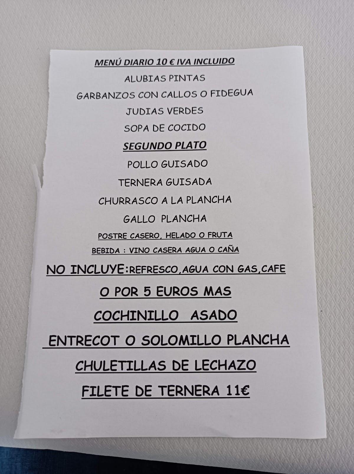Carta del restaurante Don Paco, Palacios del Goda, Autovía del Noroeste