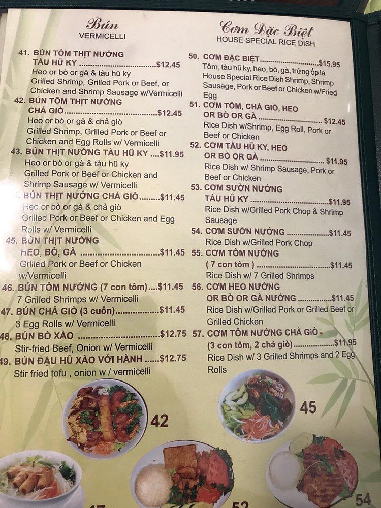 Menu at Pho Tan restaurant, Lakeland, S Combee Rd