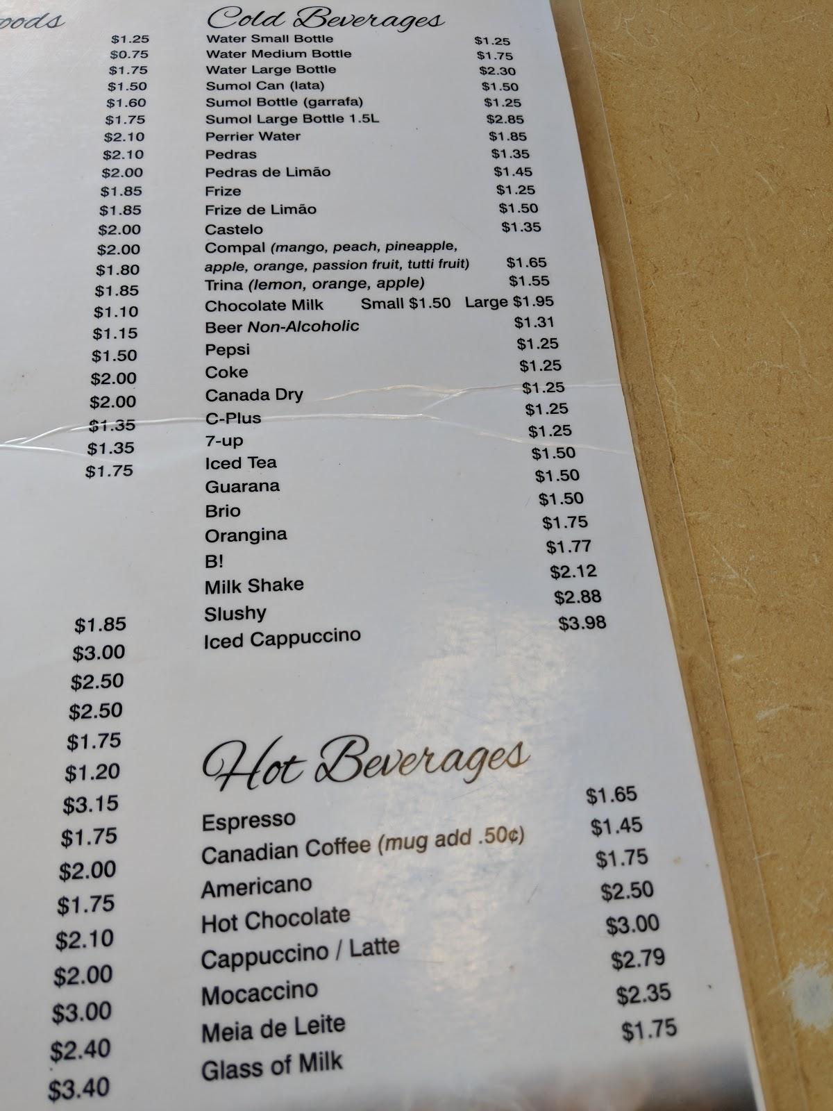 Menu at Seara Bakery & Pastery, Toronto, 605 Rogers Rd