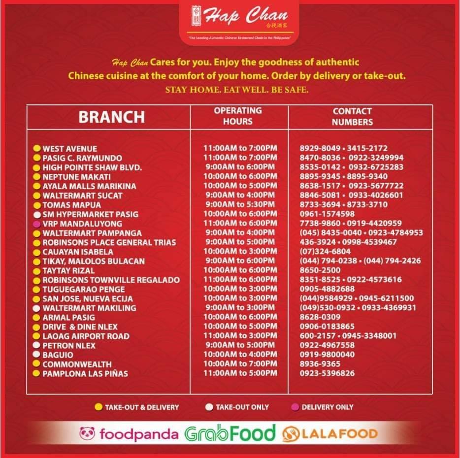Menu at Hap Chan - Lipa restaurant, Lipa, Ayala Hwy