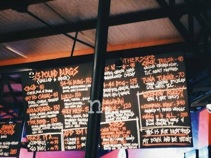 Menu at Hey Ho Garage Burgers restaurant, Muntinlupa