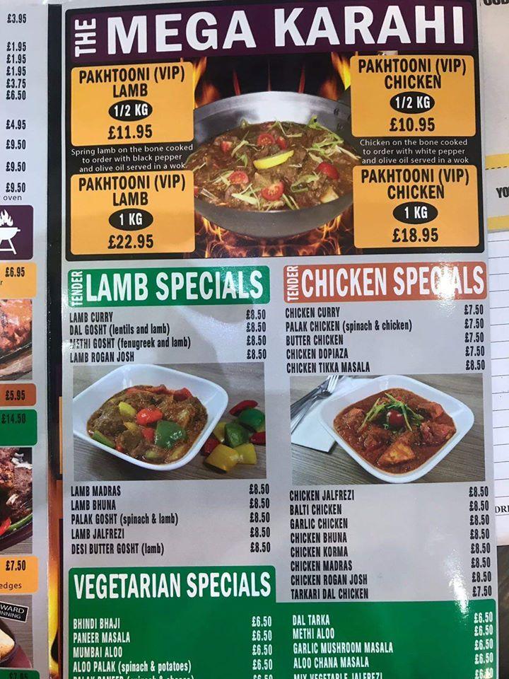 Menu at Kebabish Original Blackburn restaurant, Blackburn