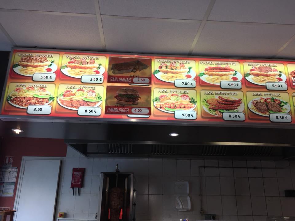 Menu at King Kebab restaurant, Plaintel