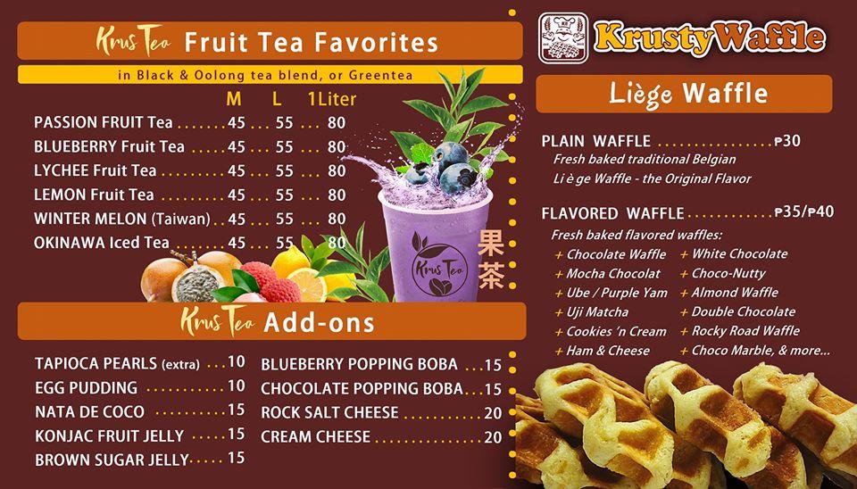Menu at Krusty Waffle - Domingo Guevara (Libertad) restaurant, Mandaluyong