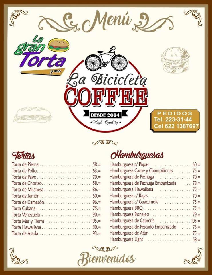 Menu at La Gran Torta restaurant, Empalme, Hidalgo 94