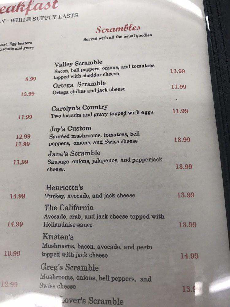 Menu at Marlene & Glen's Diner restaurant, Plymouth