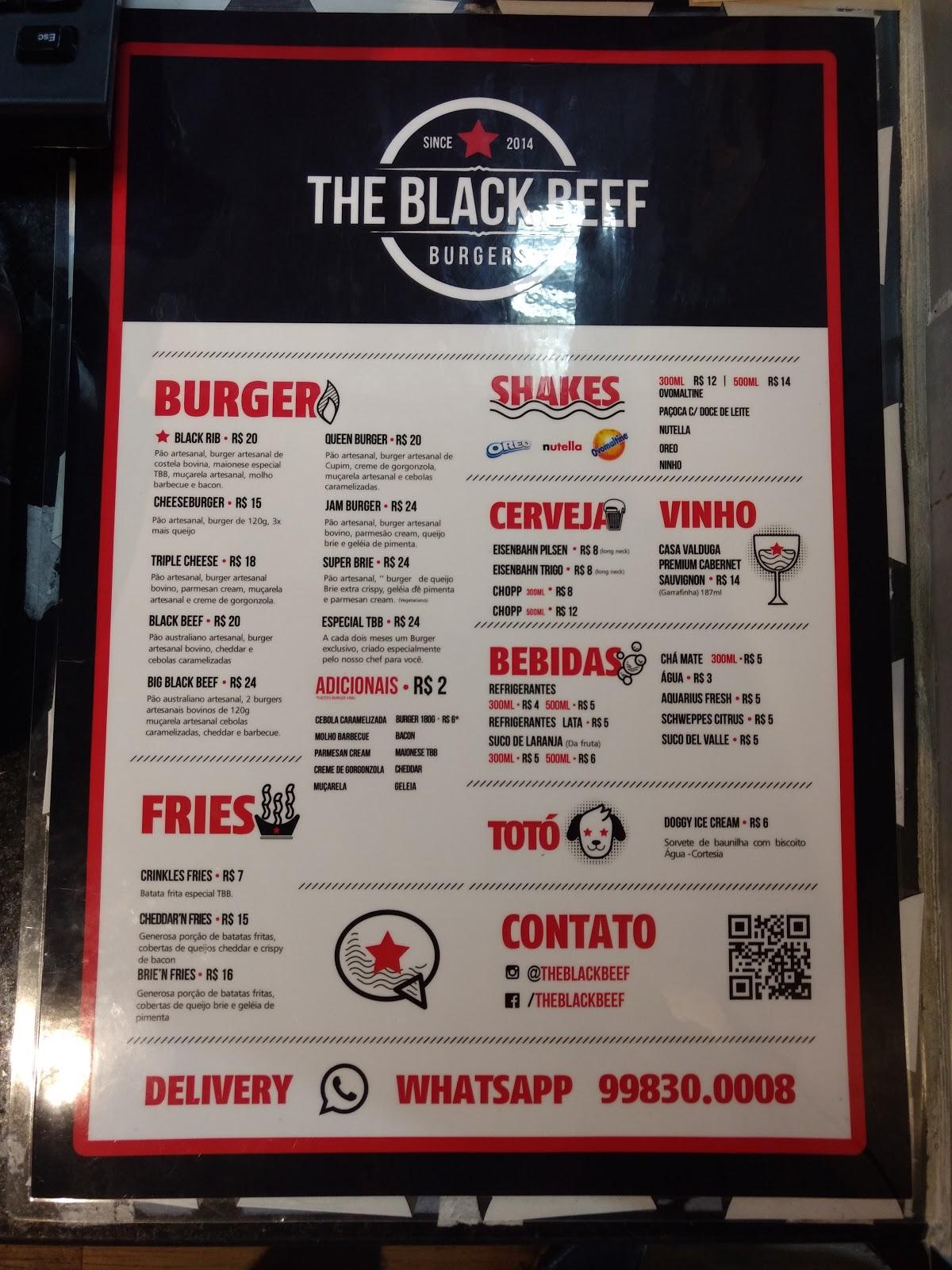 Menu em The Black Beef restaurante, Maceió, Av. Antônio Gomes de Barros