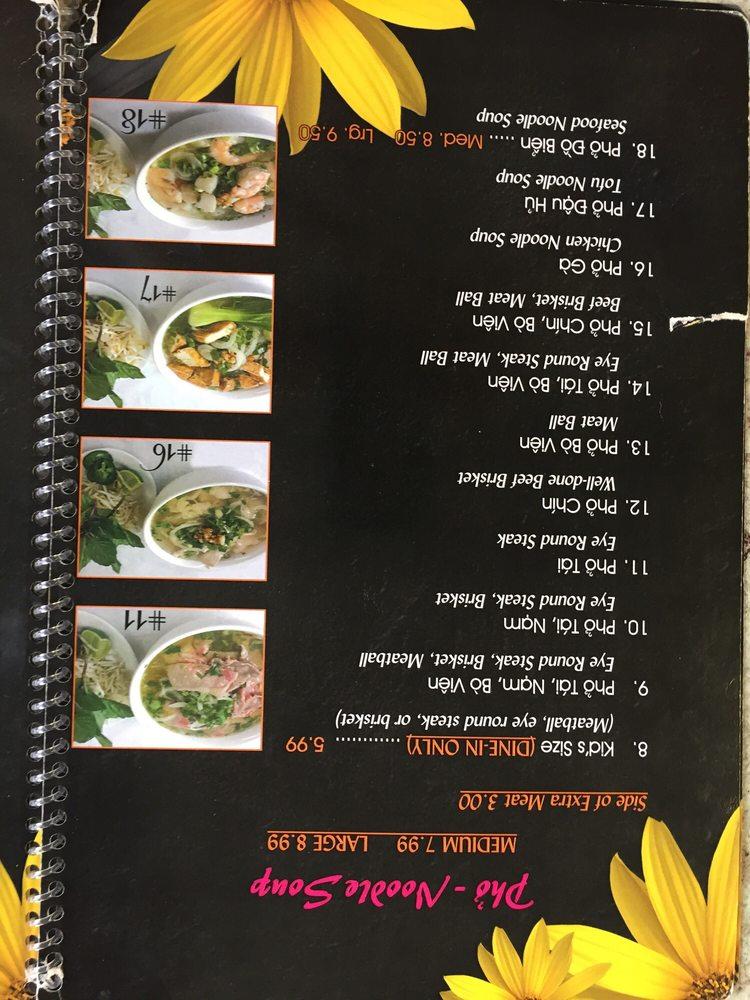 Menu at Pho 102 restaurant, Tumwater, Littlerock Rd SW #113B
