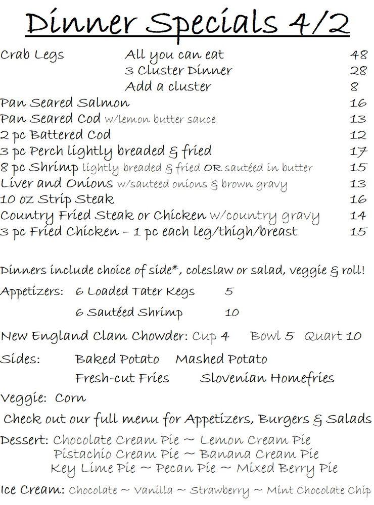 Menu at Rise & Dine Cafe, Chesterland