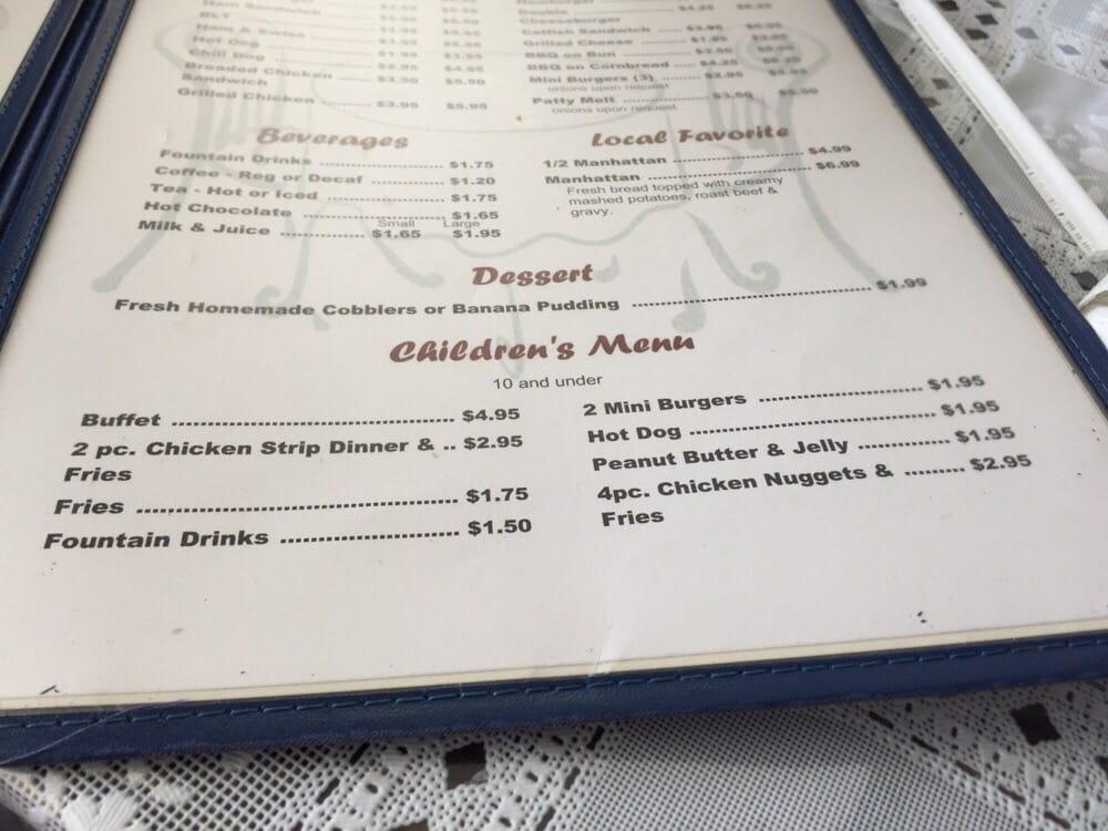 Menu at Watermill Restaurant, Cave City