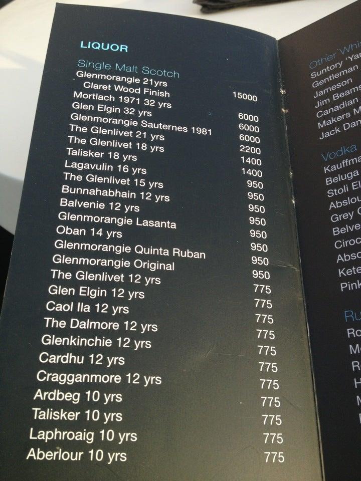 Menu at AER, Mumbai, 1/136