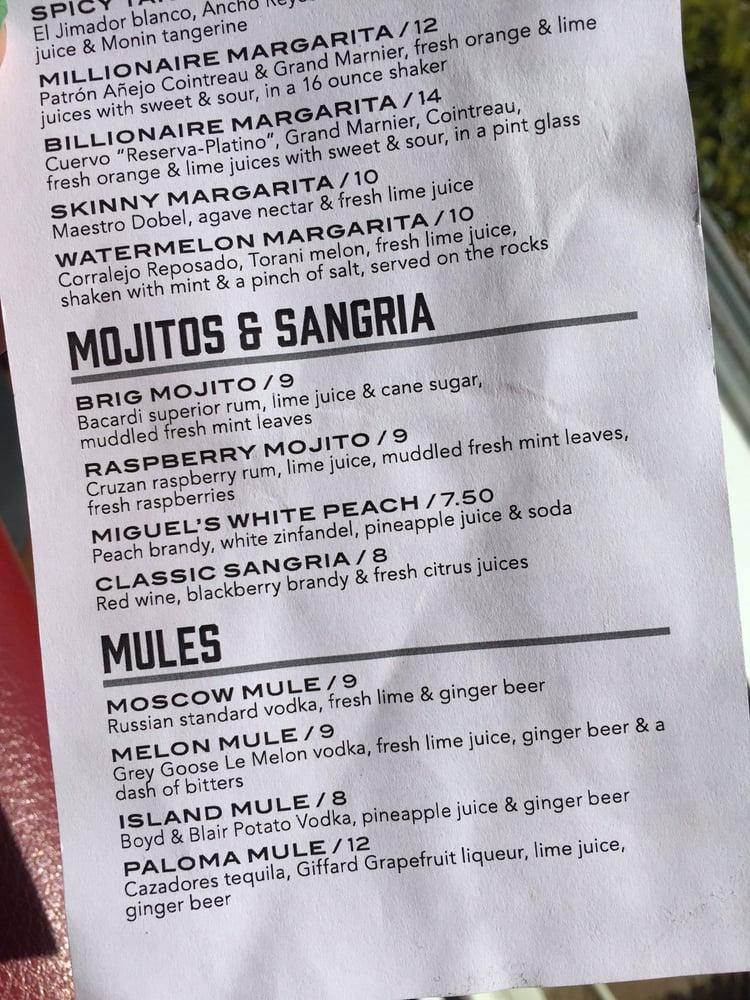 Menu at Brigantine Seafood & Oyster Bar, Del Mar, Camino Del Mar