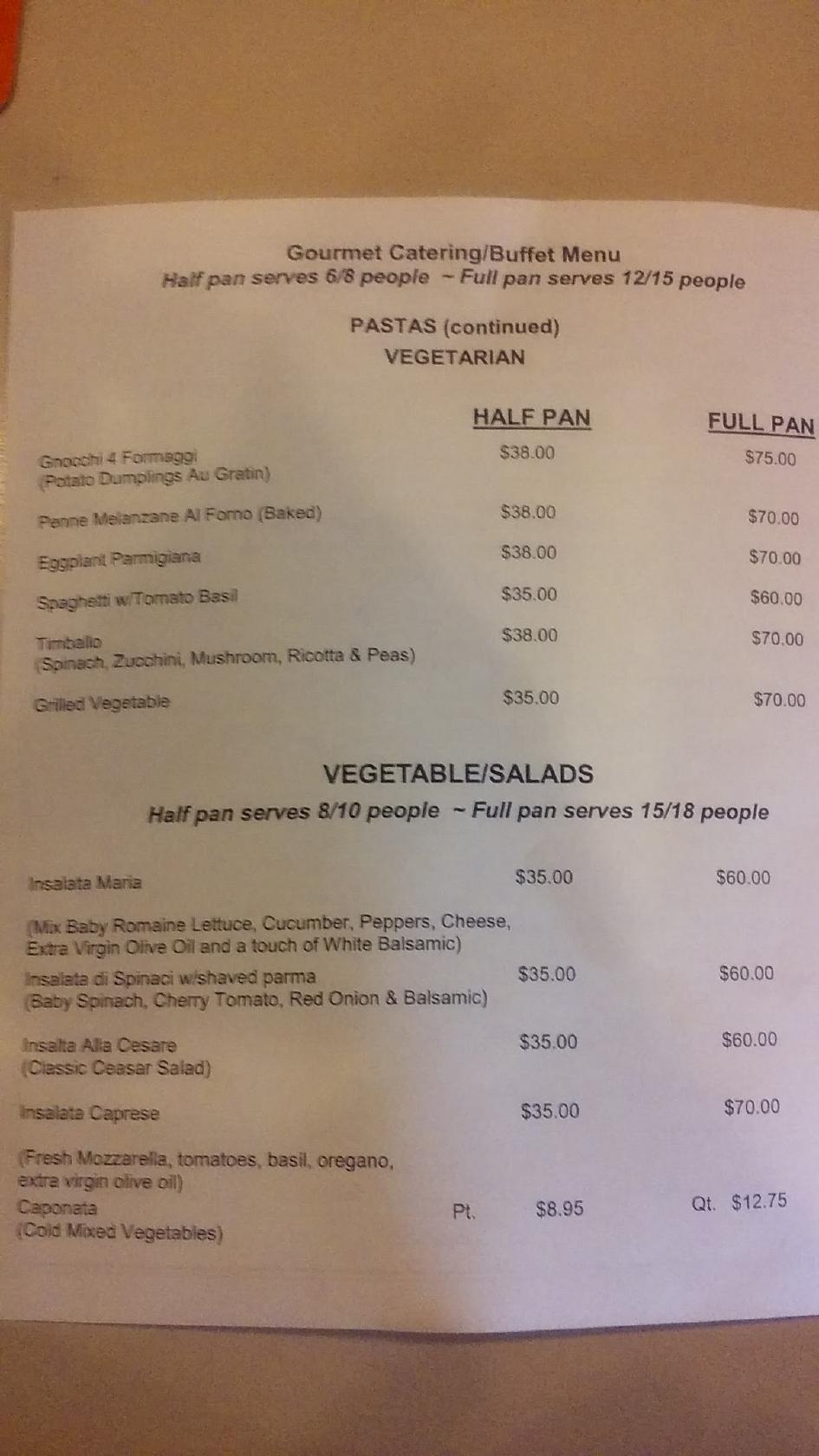 Menu at Maria's Cafe, Highwood, 410 Sheridan Rd