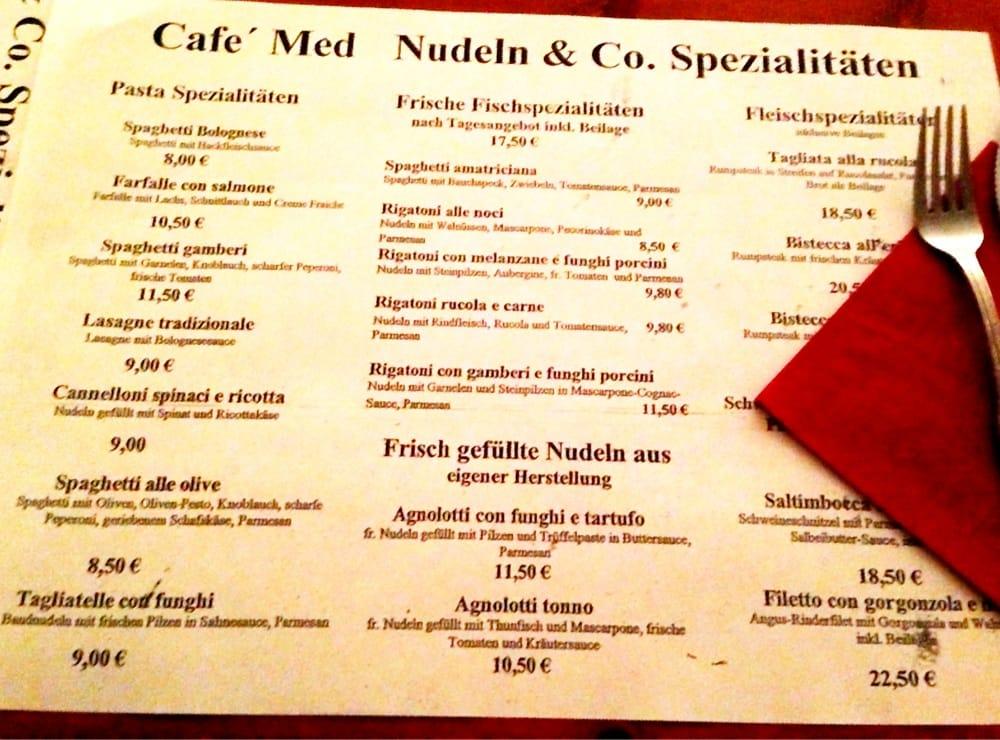 Speisekarte von Café Med GmbH cafe, Münster