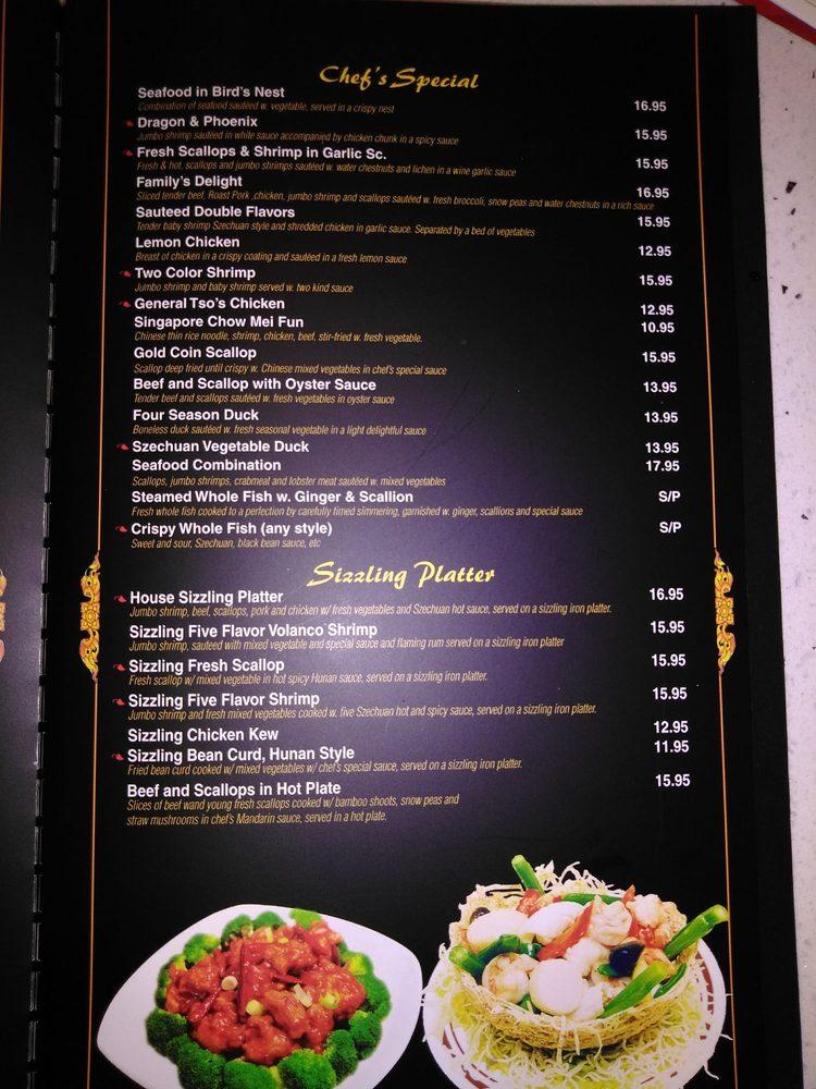 Menu at Paul Chen Hong Kong Restaurant, Baltimore