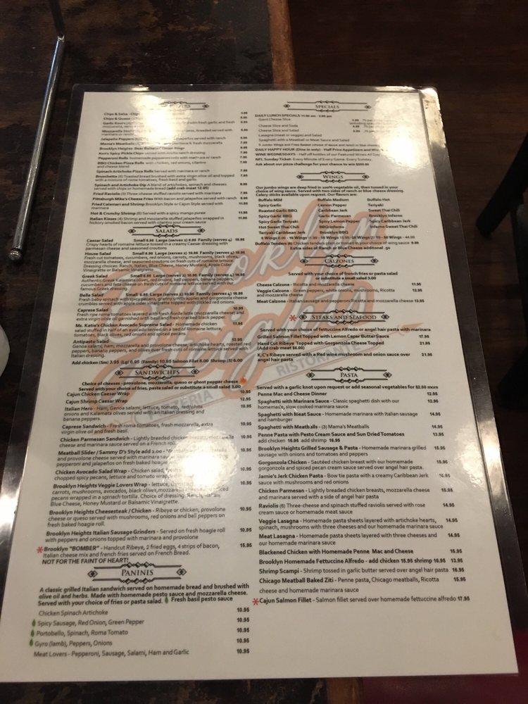 Menu at Brooklyn Heights Pizzeria, Austin, Avery Ranch Blvd C700