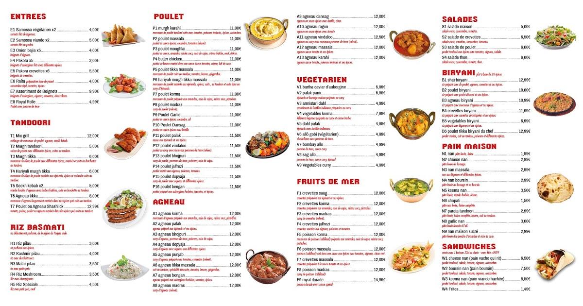 Menu au LE ROYAL restaurant, Montgeron