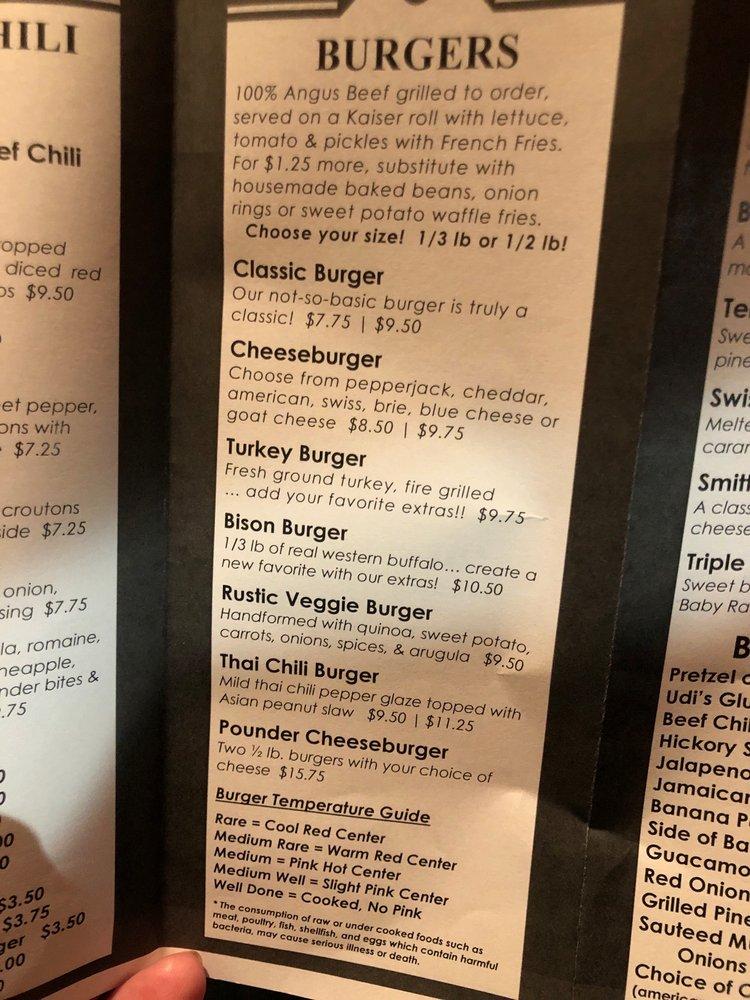 Menu at Black Mtn. Burger Co. restaurant, Lincoln