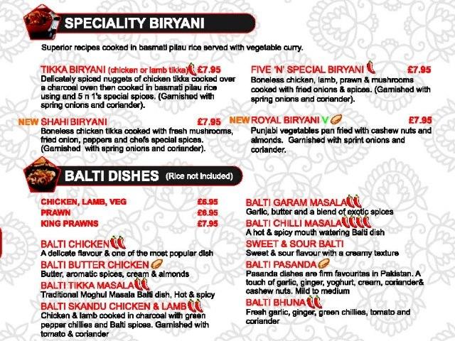 Menu at 5 N 1 fast food, Forfar