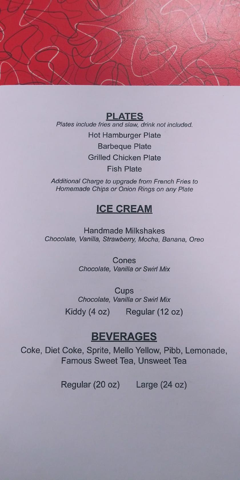 Menu at Mama Possum's on Rt. 41 Mt. Hermon fast food, Danville ...