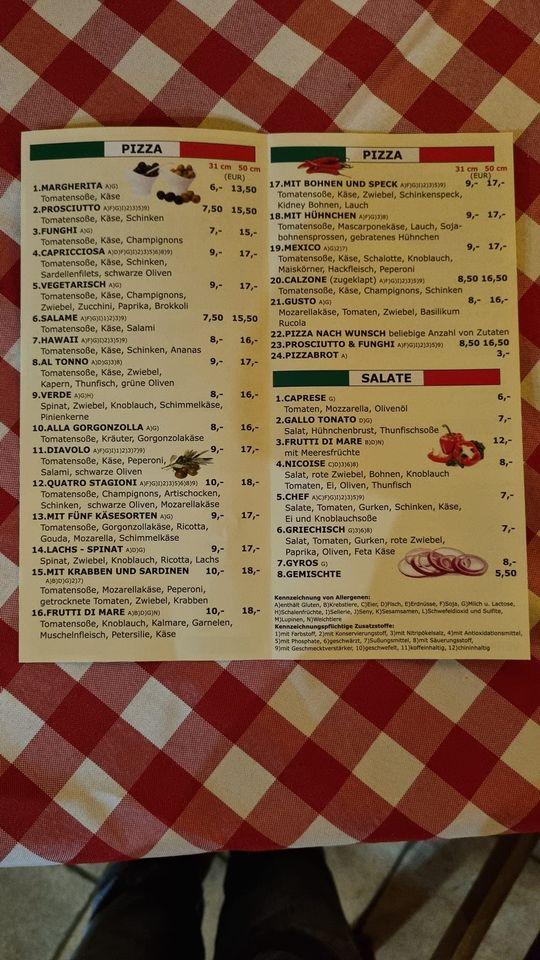 Menu at Pizzeria il Gusto, Gubin