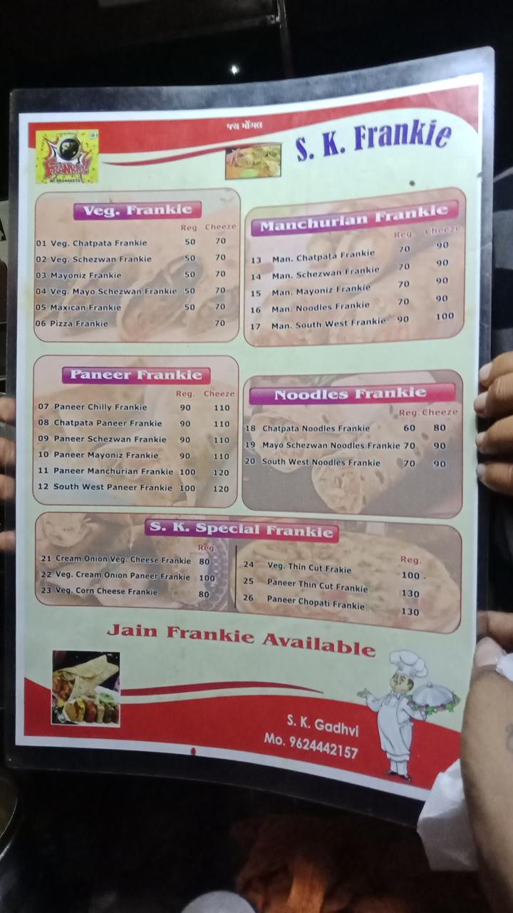 Menu at S K Frankie, Ahmedabad