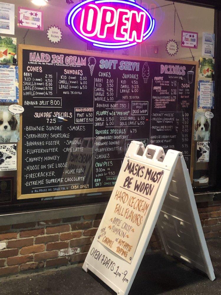 Menu at Swirls & Scoops restaurant, Grafton